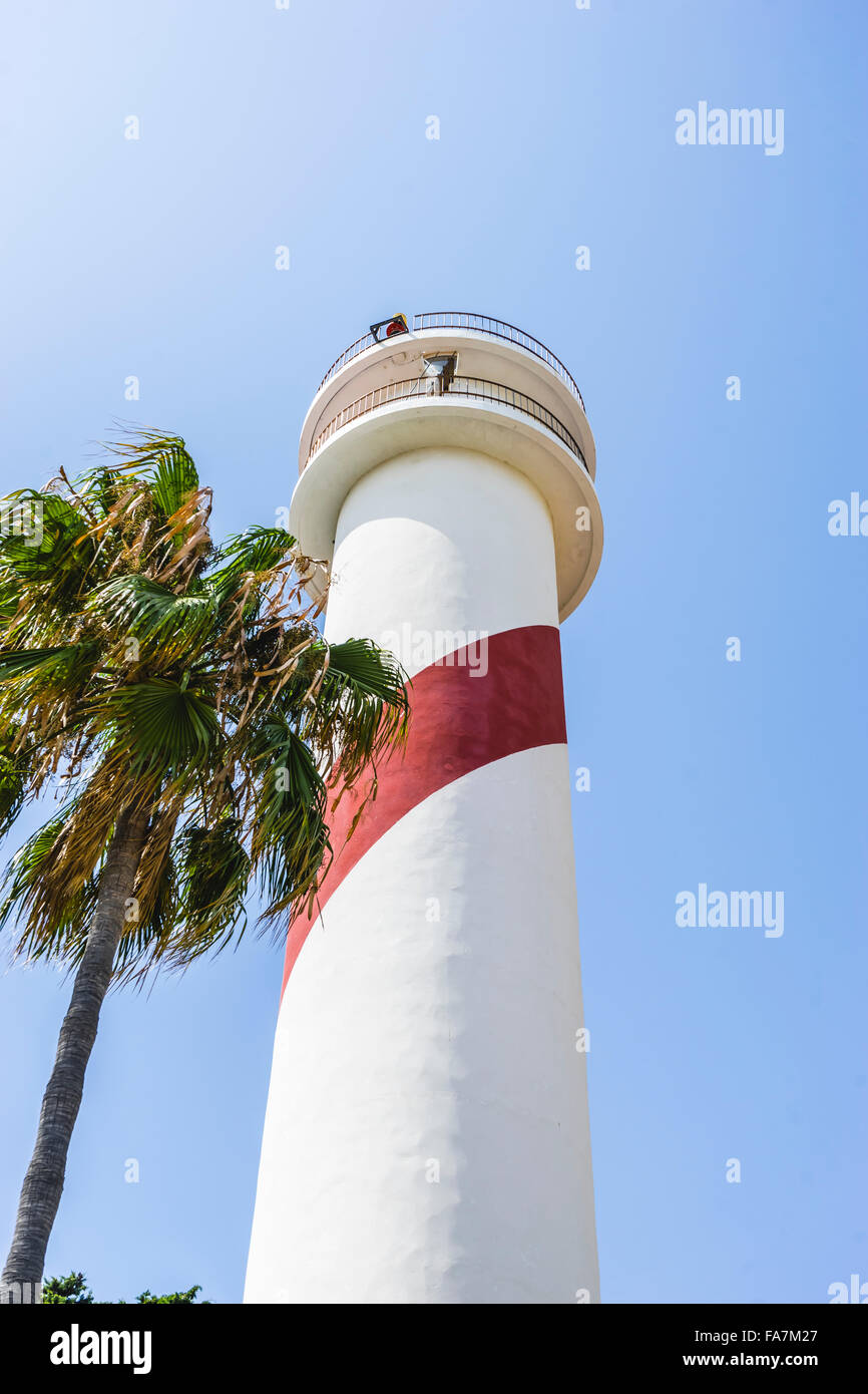 ocean lighthouse tower at the seaside of Marbella in Spain Stock Photo ...