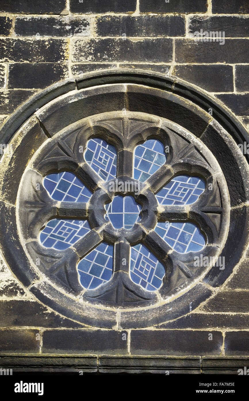 The rose window at East Riddlesden Hall, West Yorkshire. East ...