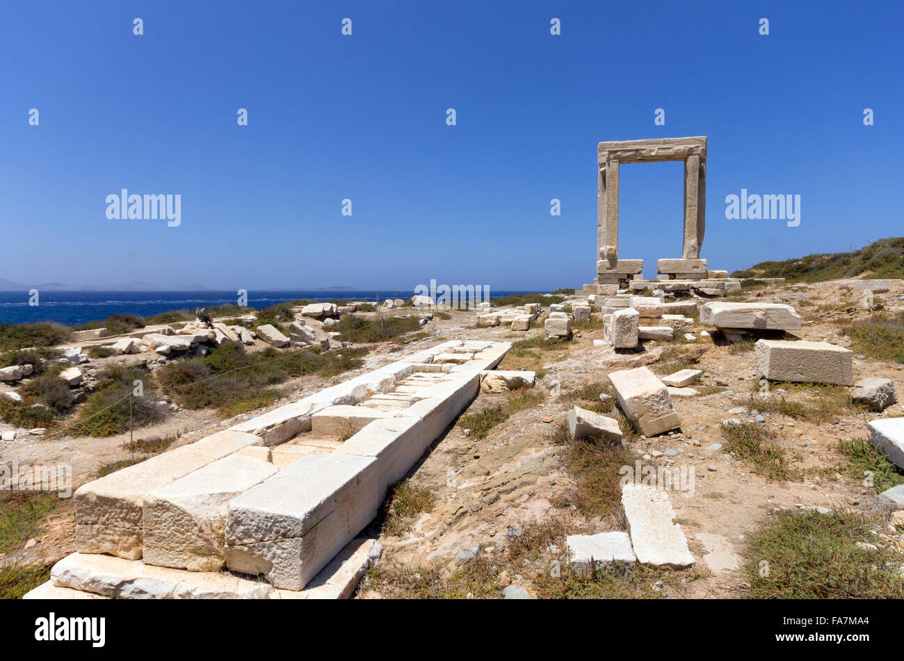 Greece, Cyclades Islands, Naxos, Apollo Temple Stock Photo - Alamy