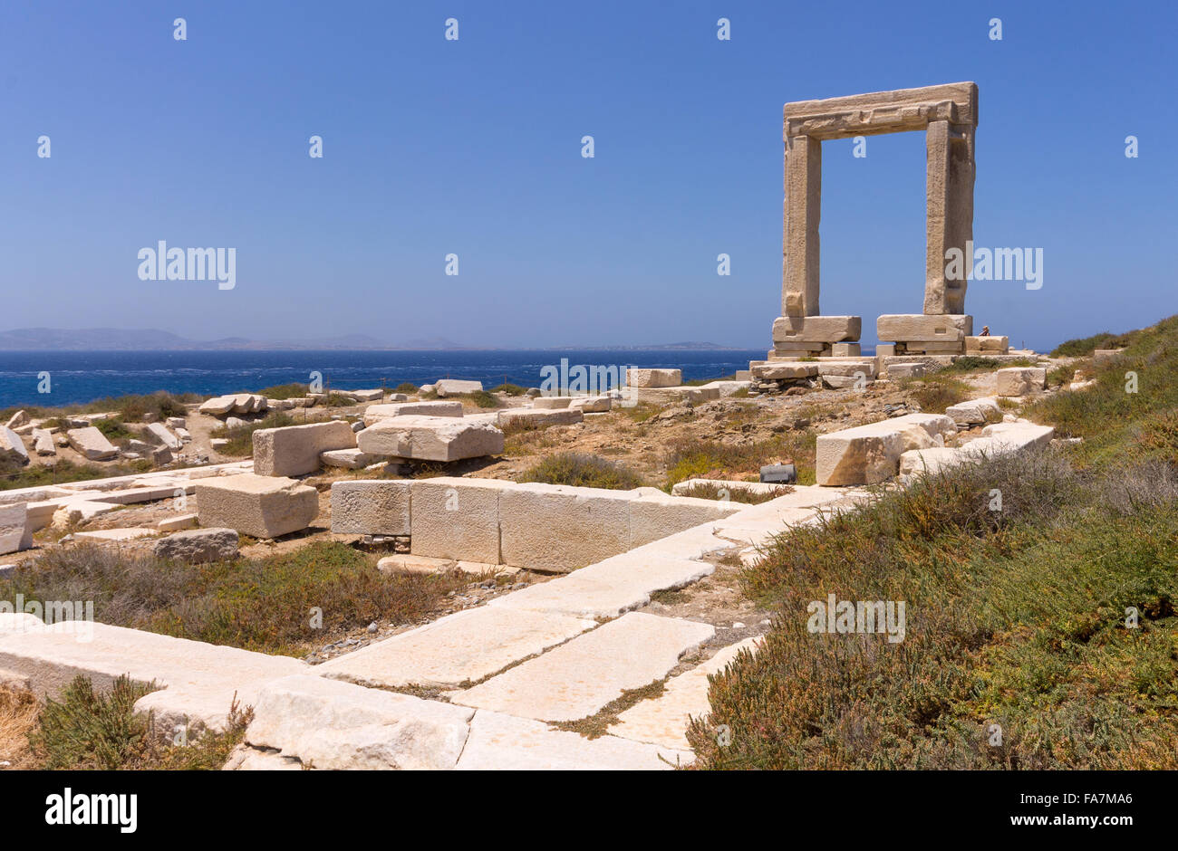 Greece, Cyclades Islands, Naxos, Apollo Temple Stock Photo - Alamy