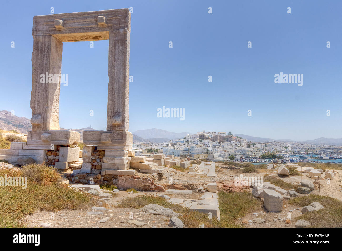 Greece, Cyclades Islands, Naxos, Apollo Temple Stock Photo - Alamy