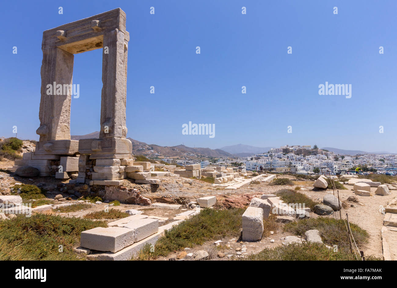 Greece, Cyclades Islands, Naxos, Apollo Temple Stock Photo - Alamy