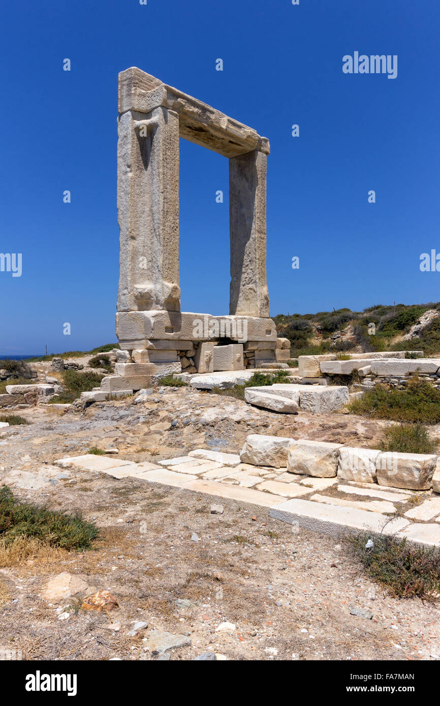 Greece, Cyclades Islands, Naxos, Apollo Temple Stock Photo - Alamy