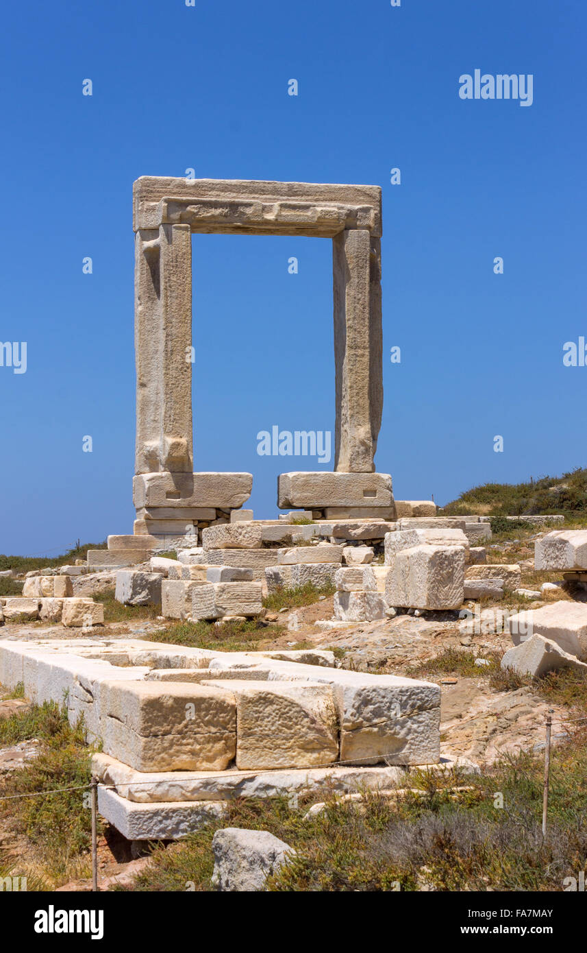 Greece, Cyclades Islands, Naxos, Apollo Temple Stock Photo - Alamy