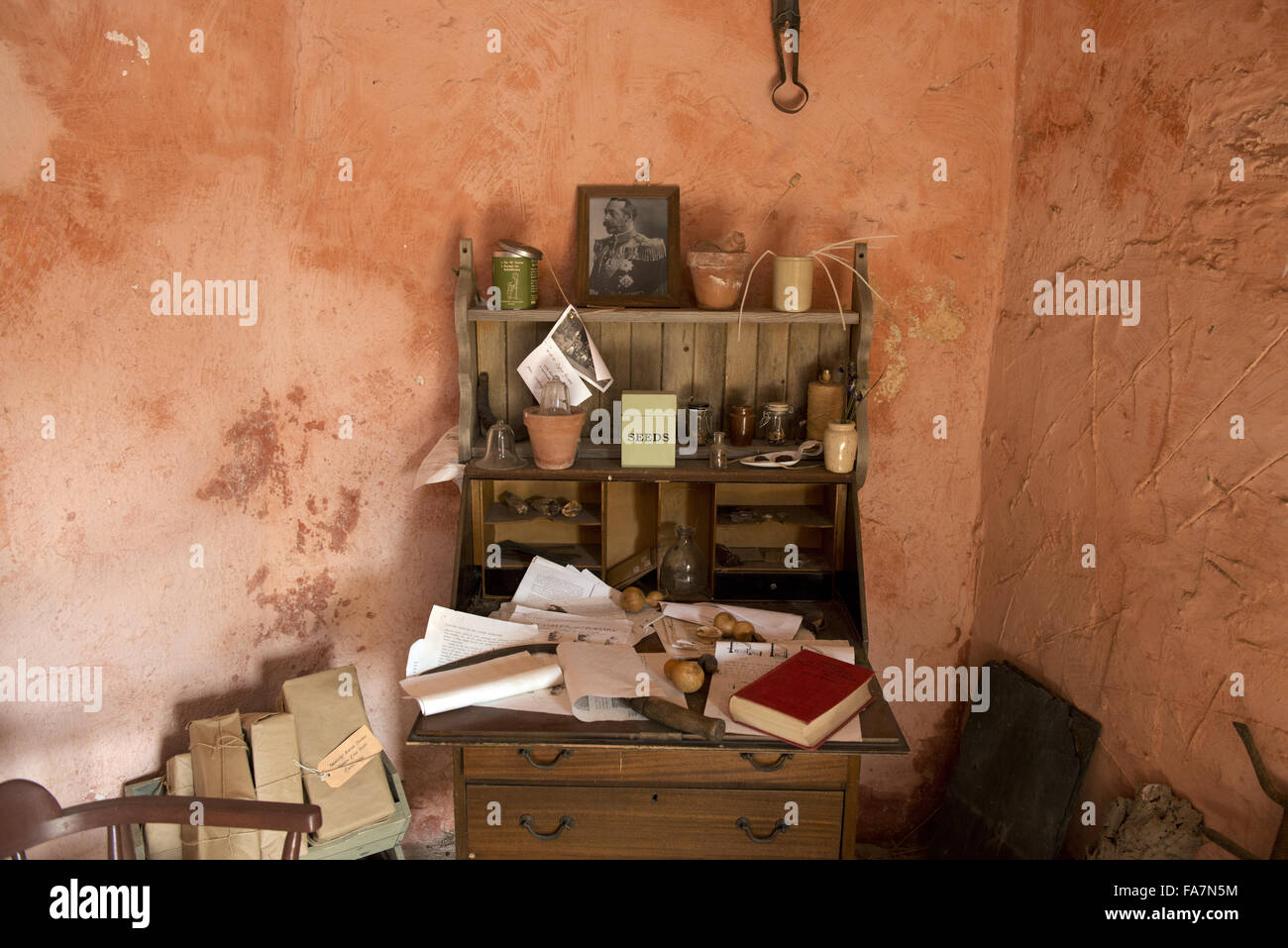 The interior of a garden building at Dyffryn Gardens, South Glamorgan ...