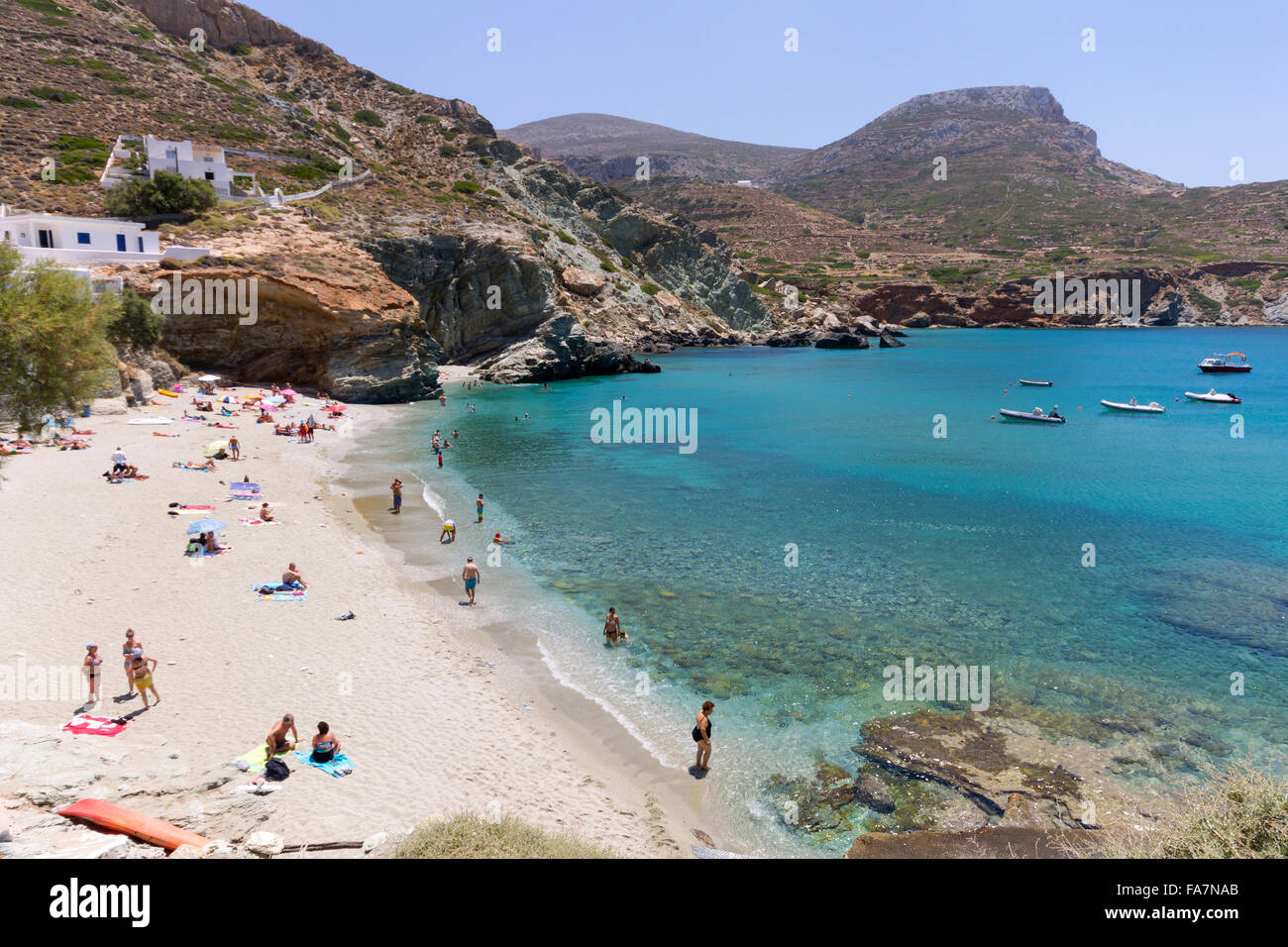 Greece, Cyclades, Folegandros Island, Agali beach Stock Photo - Alamy