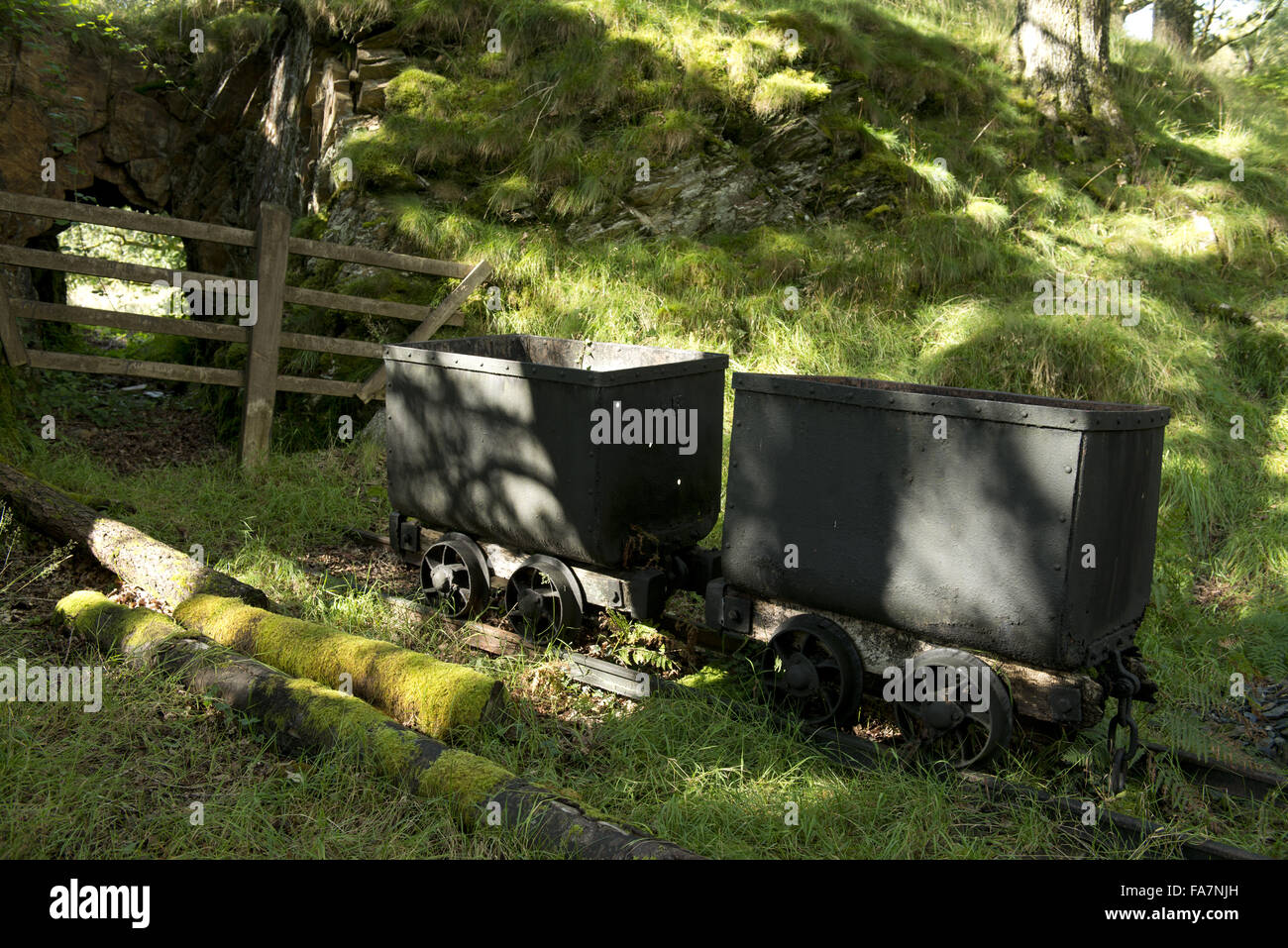 Abandoned wagons at Dolaucothi Gold Mines, Llanwrda, Carmarthenshire ...