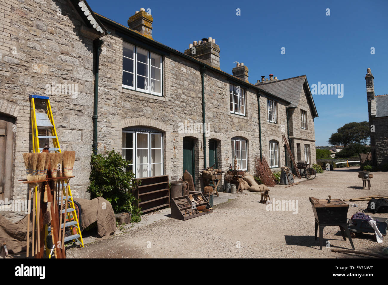Cottages dressed for the filming of 'Mariah Mundi and the Midas Box' at ...