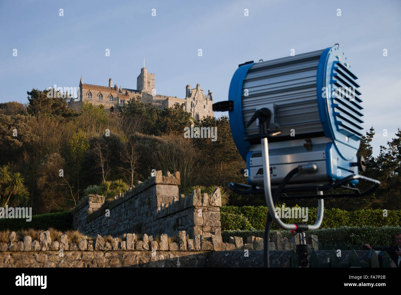 Light used during the filming of 'Mariah Mundi and the Midas Box' at St ...