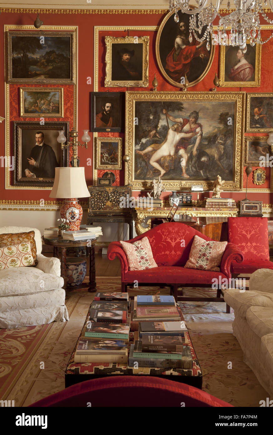 The Saloon, designed by Robert Adam and hung with paintings from the ...