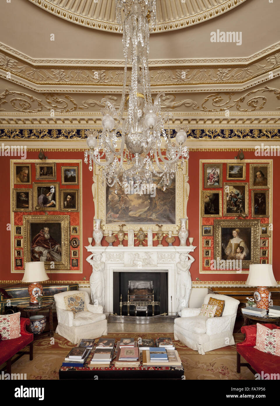 The Saloon, designed by Robert Adam and hung with paintings from the ...