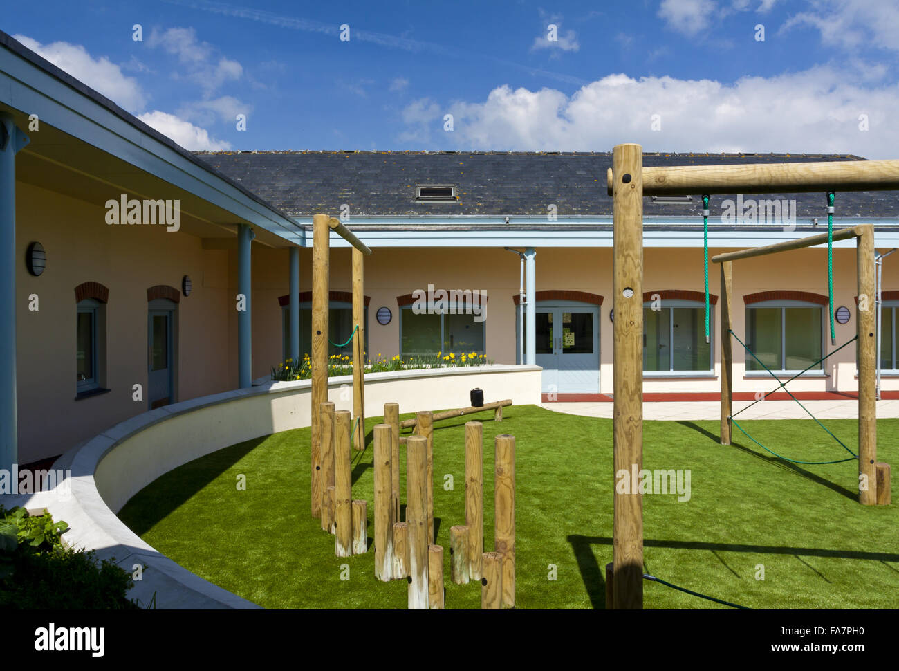 Play area in the courtyard of the Stackpole Outdoor Learning Centre on ...