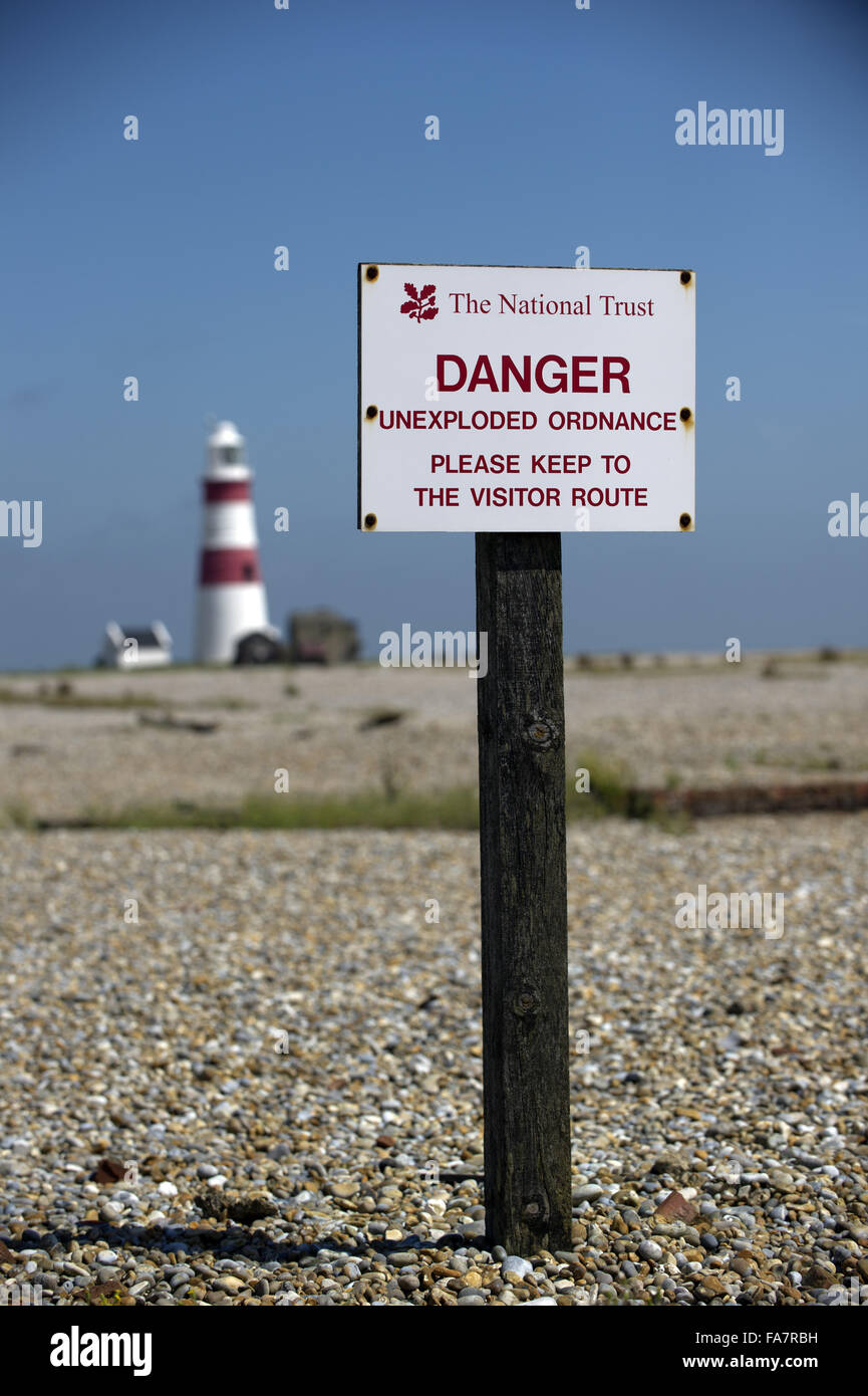 Danger Sign Warning Unexploded Ordnance High Resolution Stock ...