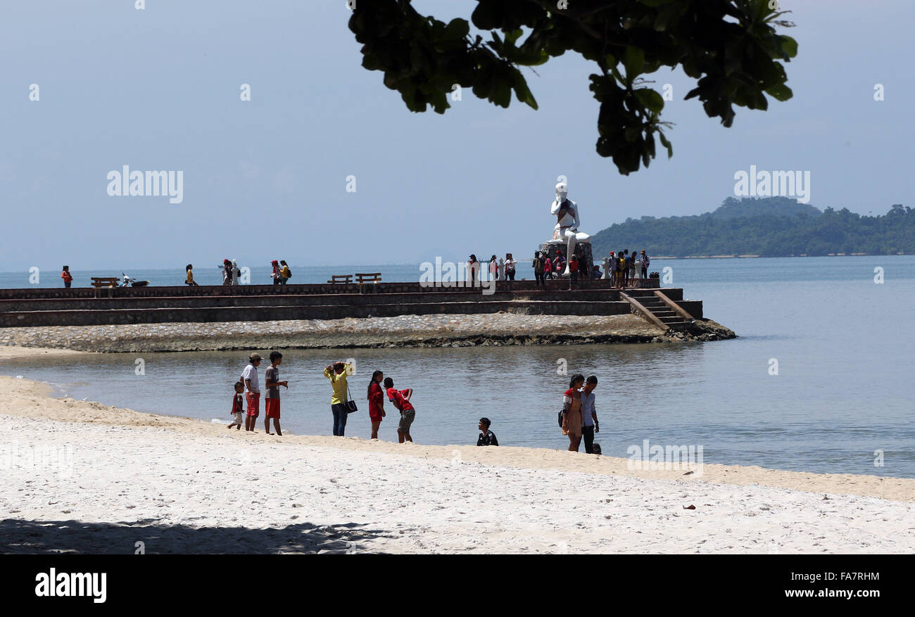 Kep Siren Statue, the Symbol of Kep Beach Stock Photo - Alamy