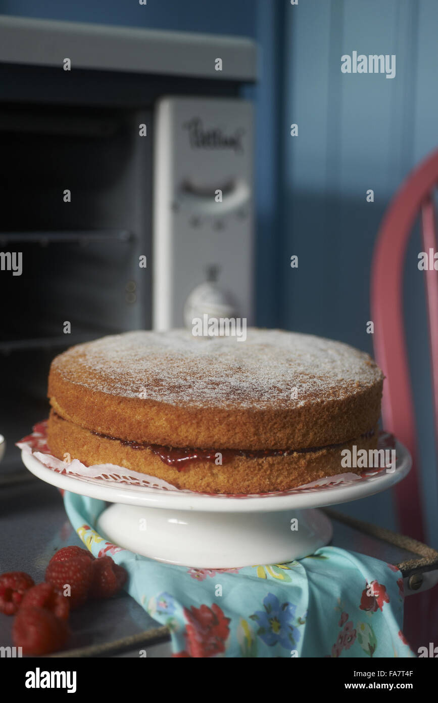 A Victoria Sandwich, one of the nation's favourite cakes, made by Clive ...