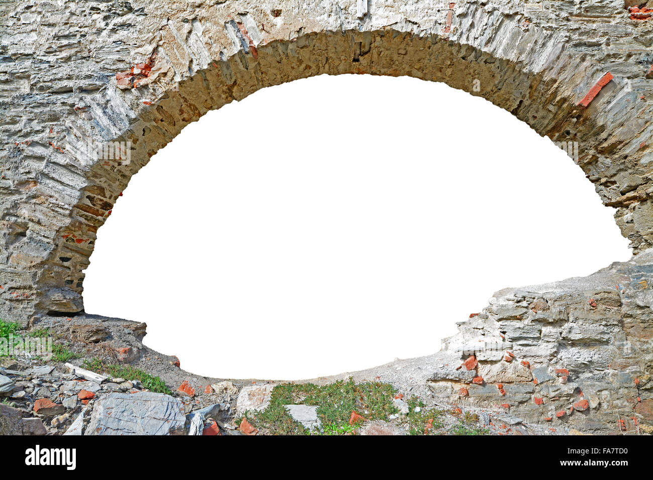 stone arch on white background Stock Photo - Alamy