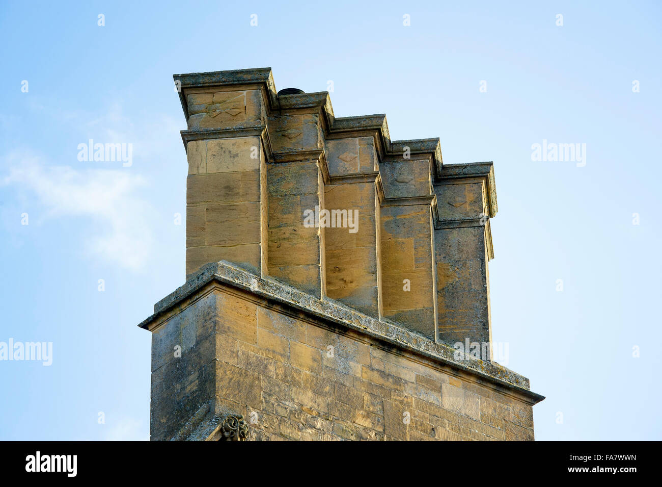 Square Chimney architecture. Broadway, Cotswolds, Worcestershire ...