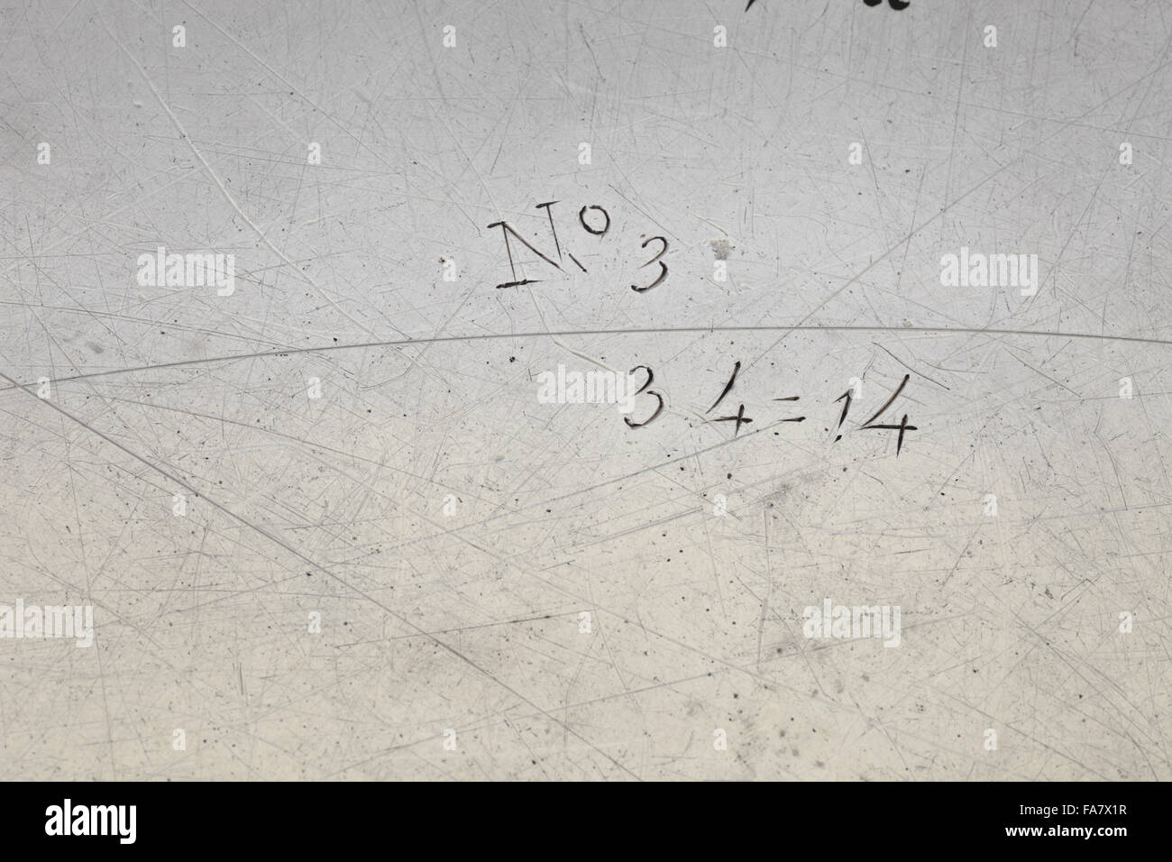 Scratch mark on a second course dish and cover, part of the silver ...