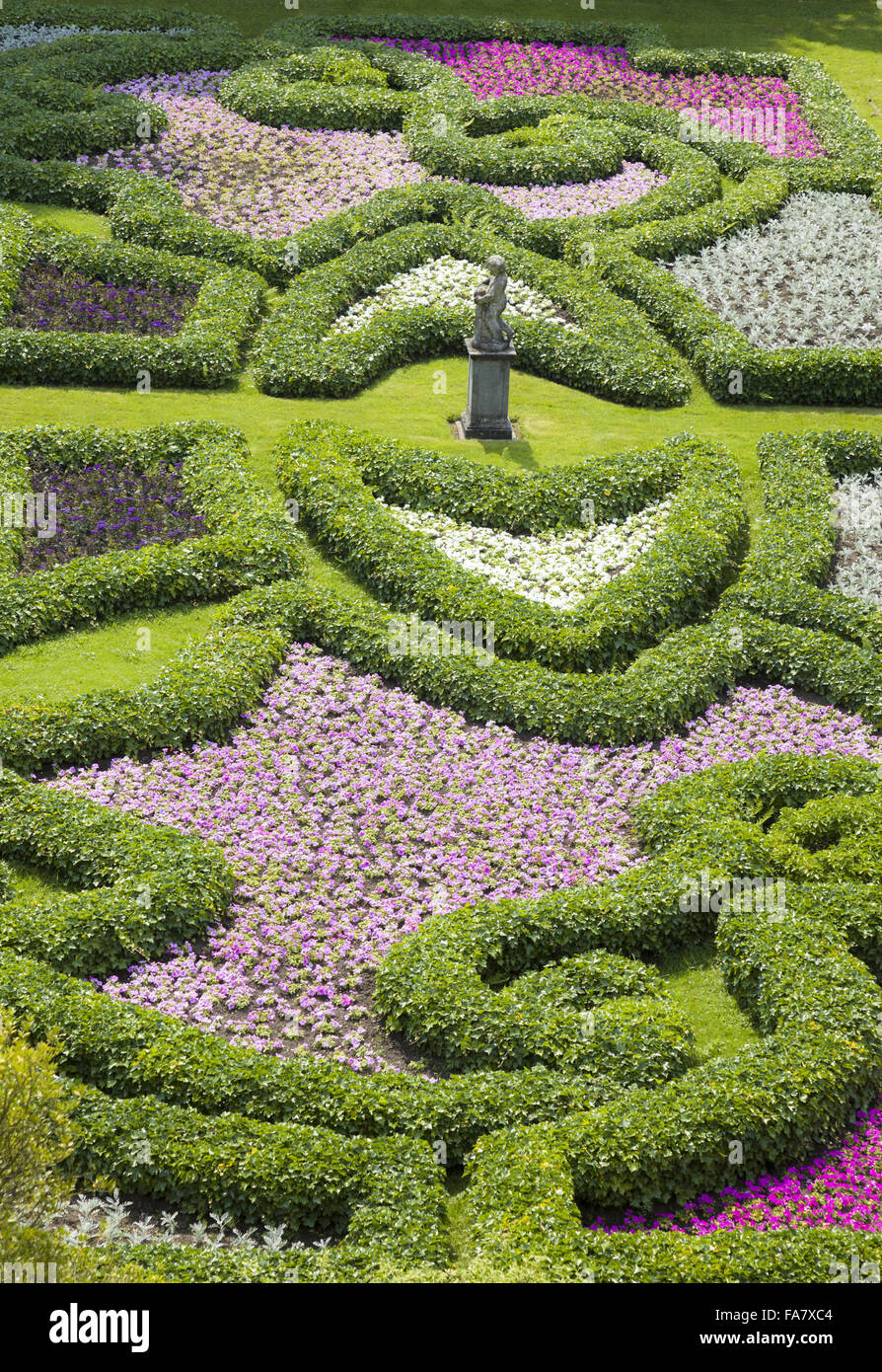 The large sunken Dutch Garden at Lyme Park, Cheshire, was created in ...