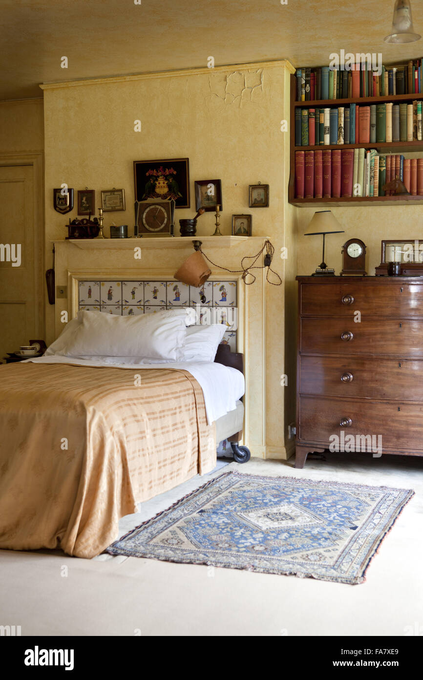 Lord Nuffield's bedroom, Nuffield Place, Oxfordshire. The house was ...