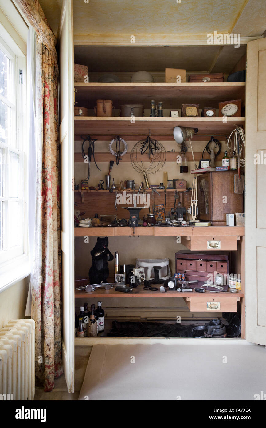 Lord Nuffield's tool cupboard, housed in his bedroom wardrobe, Nuffield ...