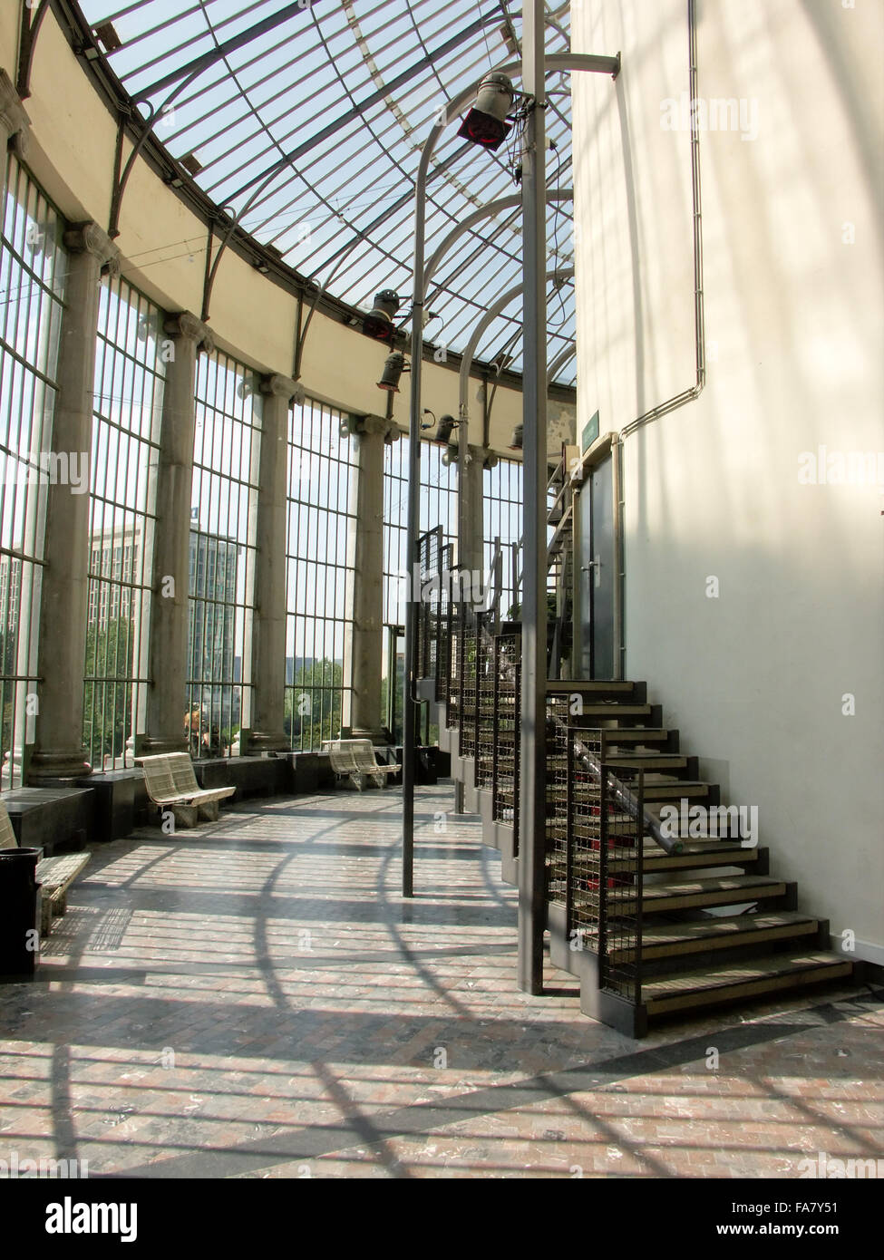 architectural detail of the botanical garden "Le Botanique", Brussels ...