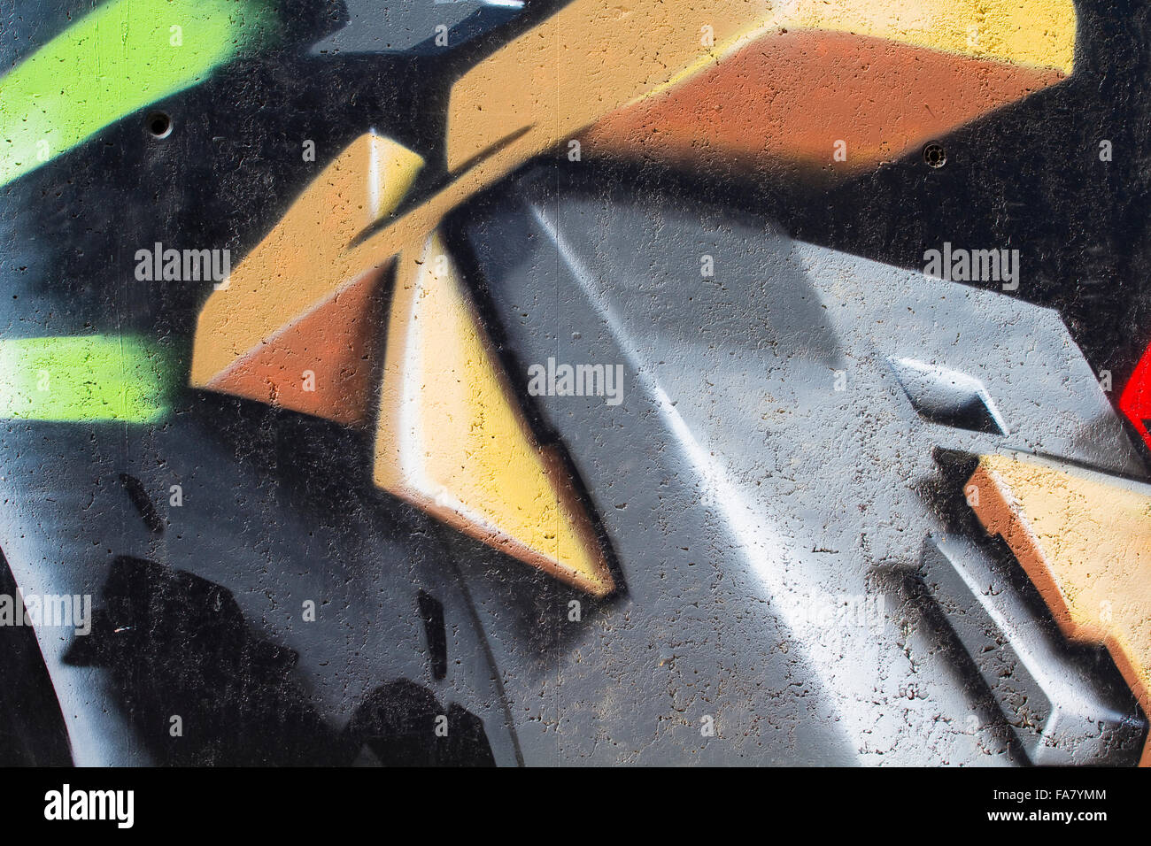 Colorful segment of a graffiti in Spain Stock Photo - Alamy