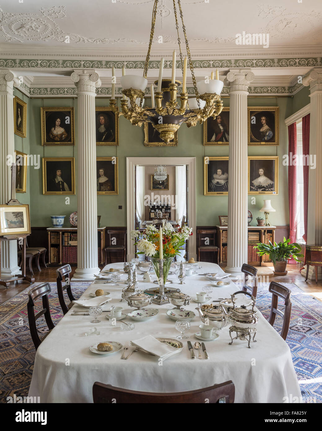 The Dining Room at Killerton, Devon. This room has been the Dining Room ...