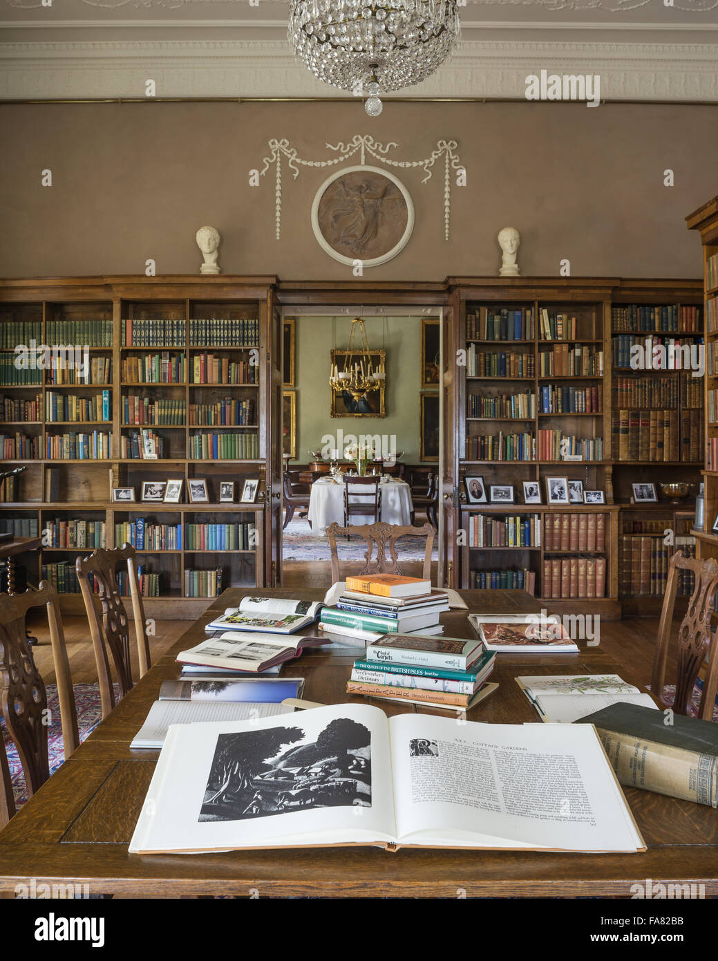 Books that can be consulted by visitors are laid out on a table in the ...