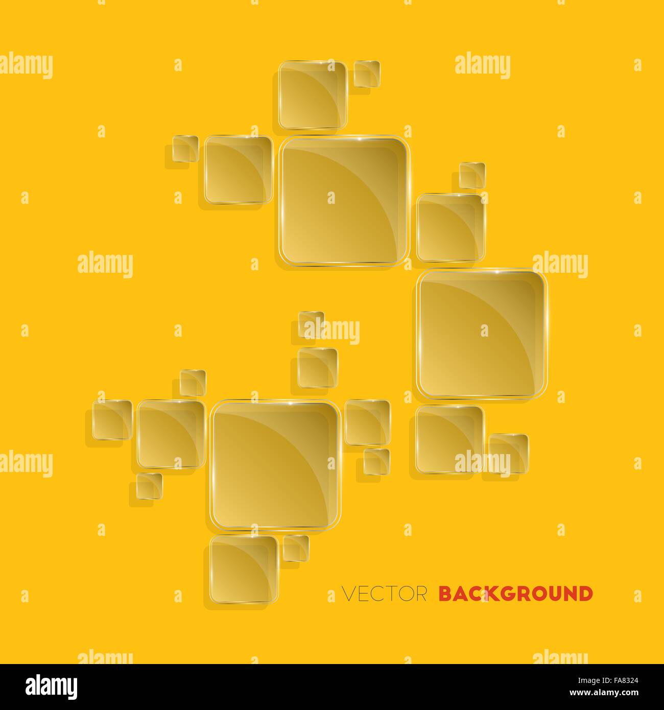 Transparent glass geometry background 3d Stock Vector Images - Alamy