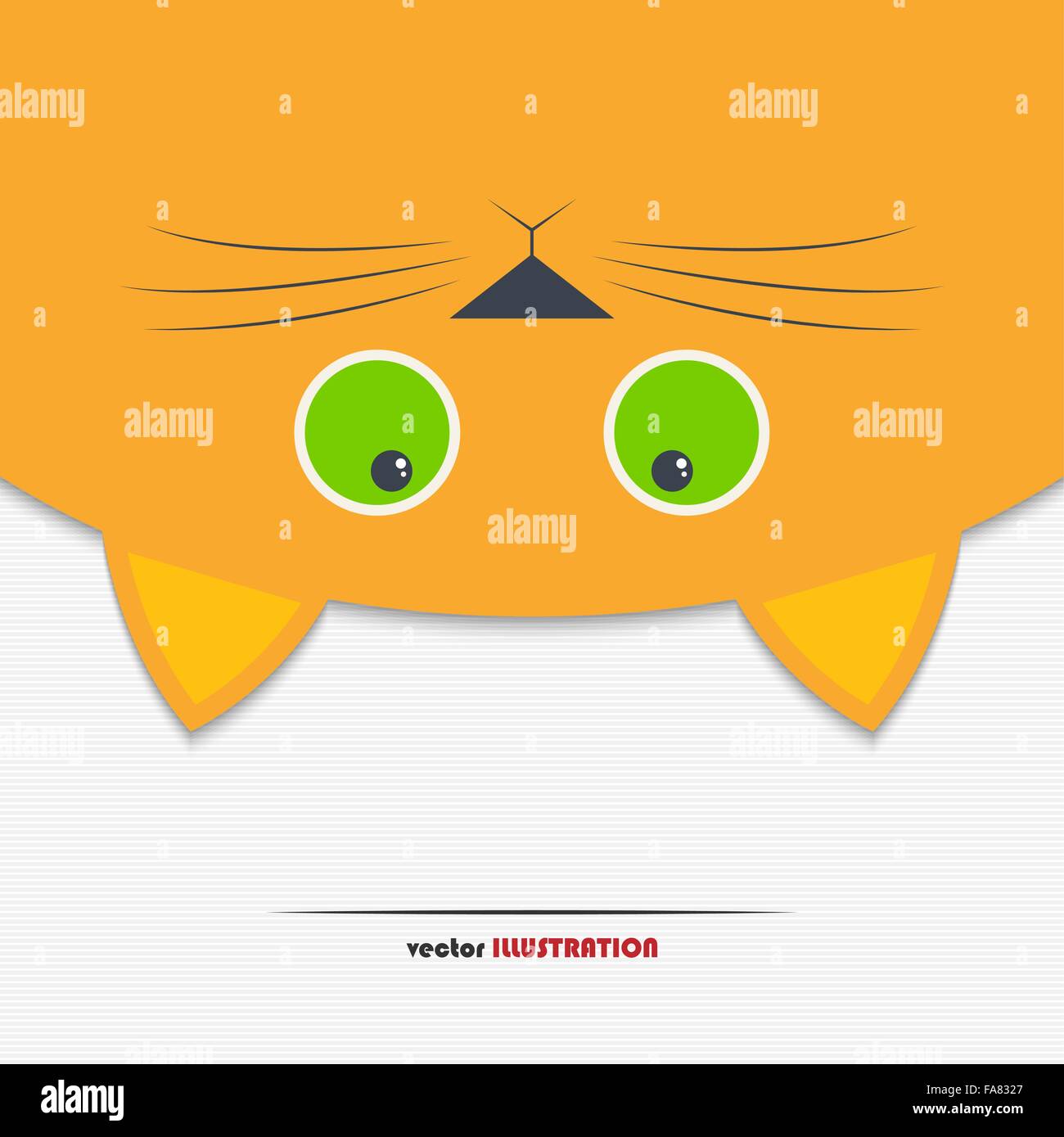Vector illustration of cute cat hanging upside down for your design ...