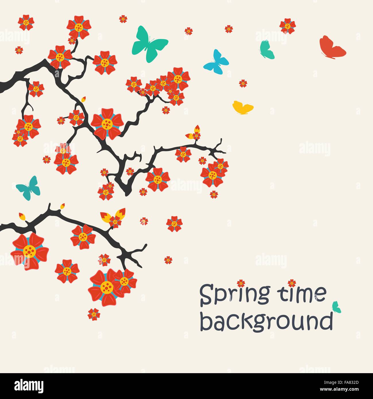 Vector illustration of spring background for your design Stock Vector ...