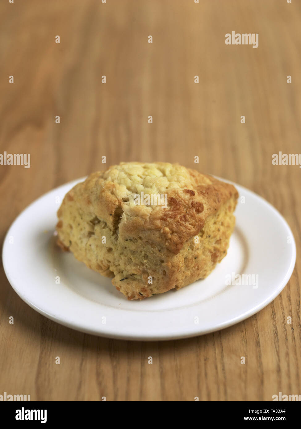 Cheese scone on a plate Stock Photo - Alamy