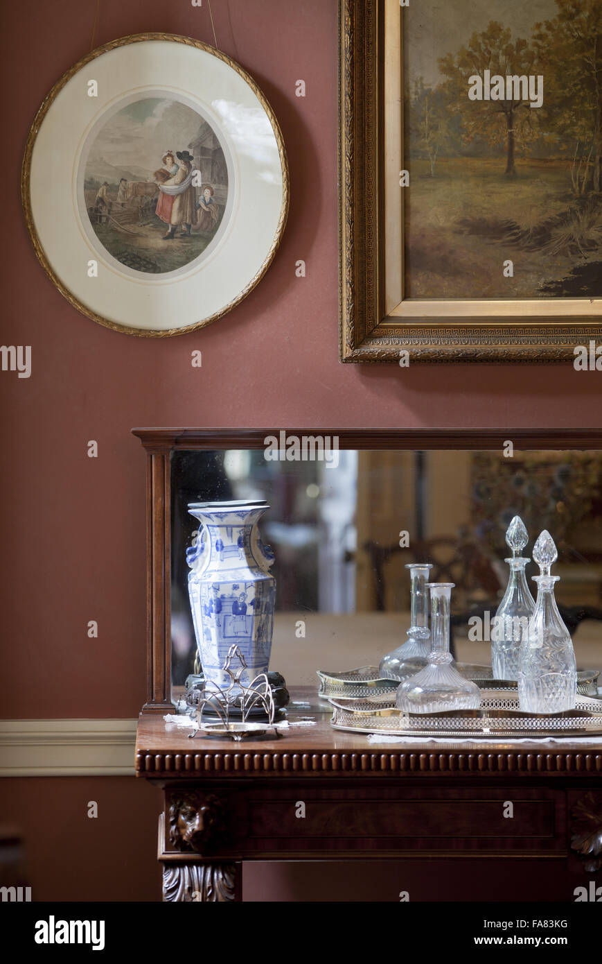 An interior view at Max Gate, Dorset. The writer Thomas Hardy designed ...