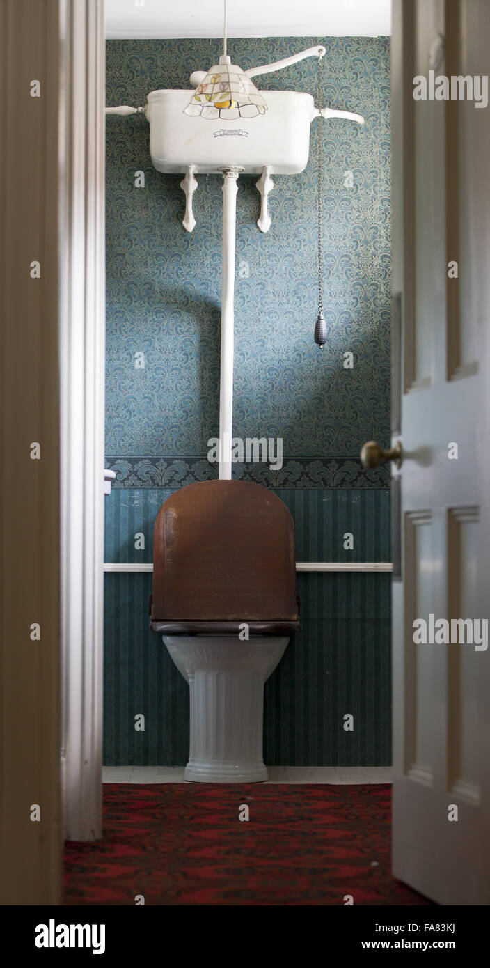 Toilet at Max Gate, Dorset. The writer Thomas Hardy designed Max Gate ...