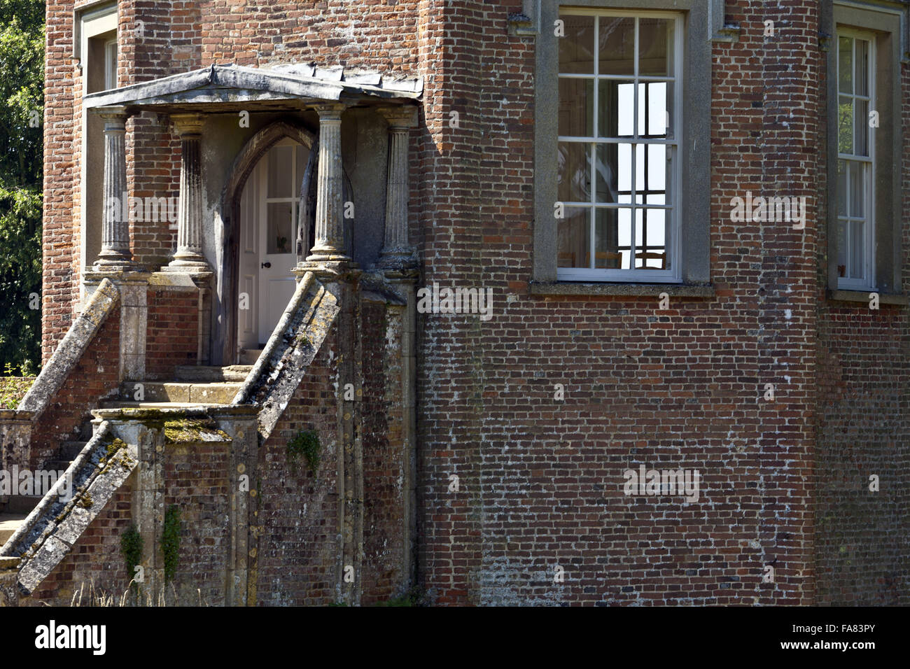 The Pavilion in the garden at Melford Hall, Suffolk. The octagonal ...
