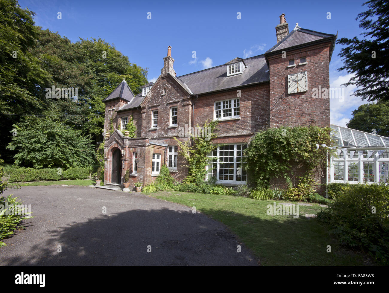 An exterior view of the front of Max Gate, Dorset. The writer Thomas ...