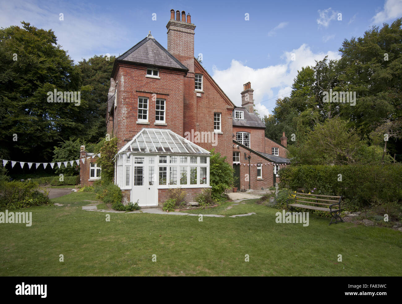 An exterior view taken from the Middle Lawn of Max Gate, Dorset. The ...