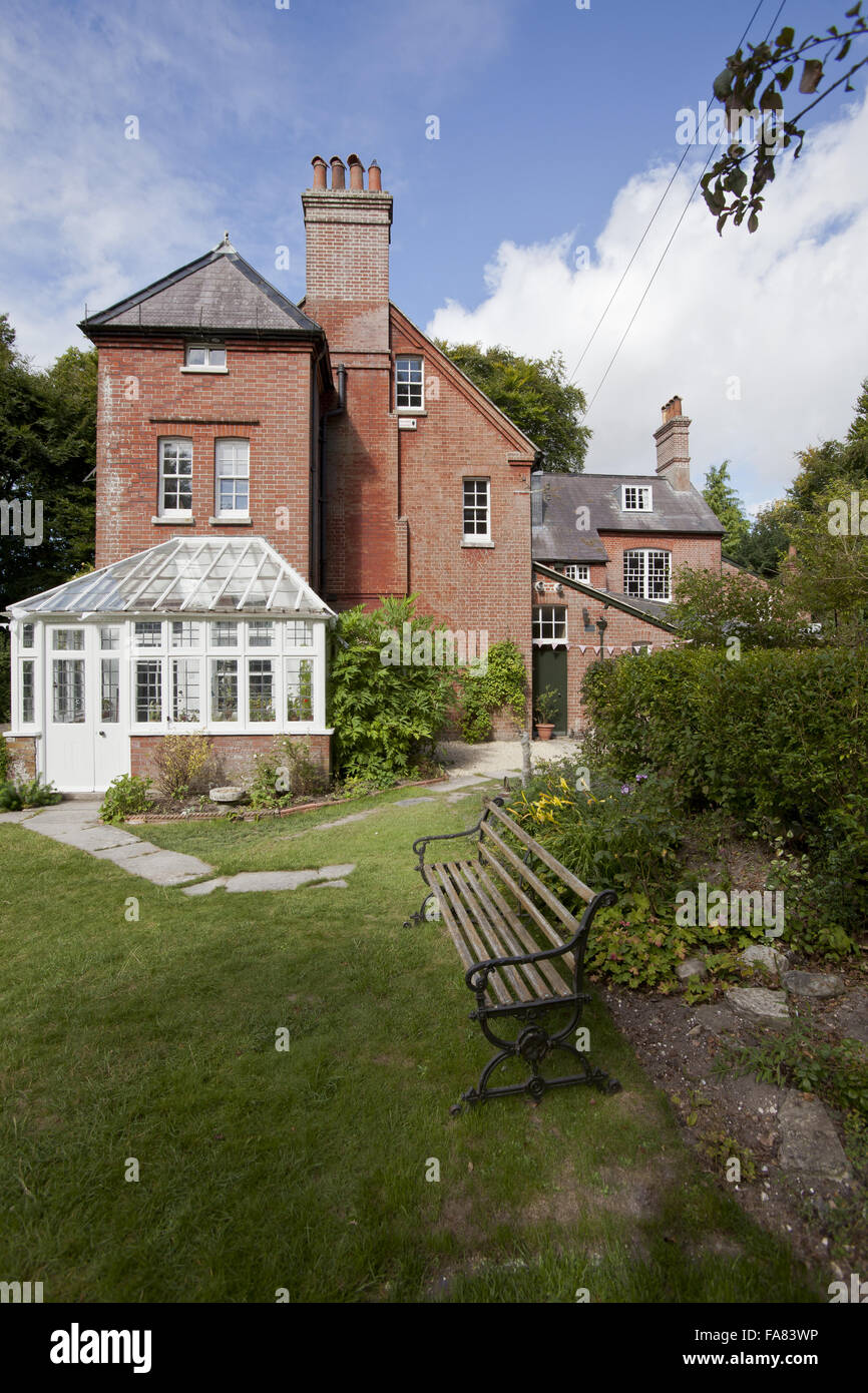 An exterior view taken from the Middle Lawn of Max Gate, Dorset. The ...