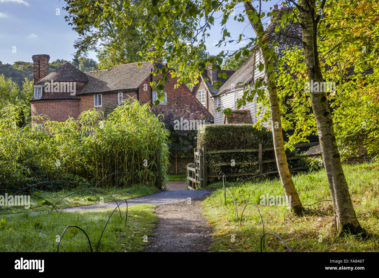The mill and oast house at Bateman's, East Sussex. Bateman's was the ...