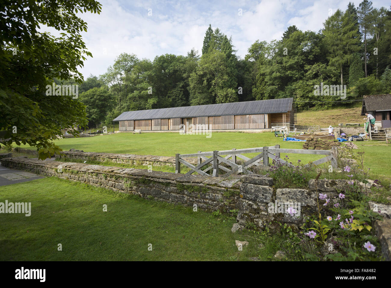 The building covering the West Range at Chedworth Roman Villa ...