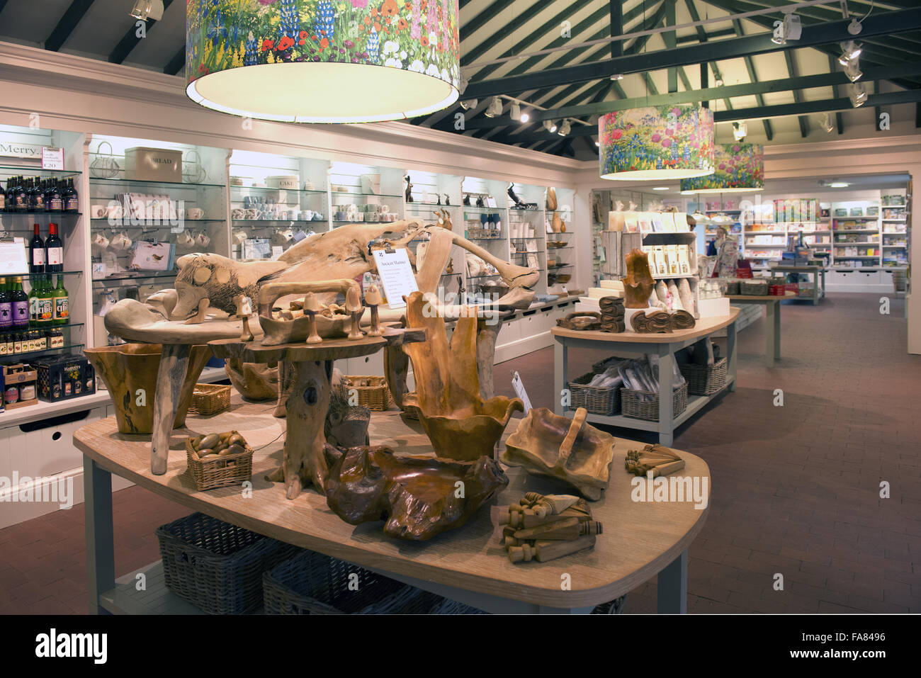 Inside the shop at Nymans, West Sussex. Nymans was bought by the Messel ...
