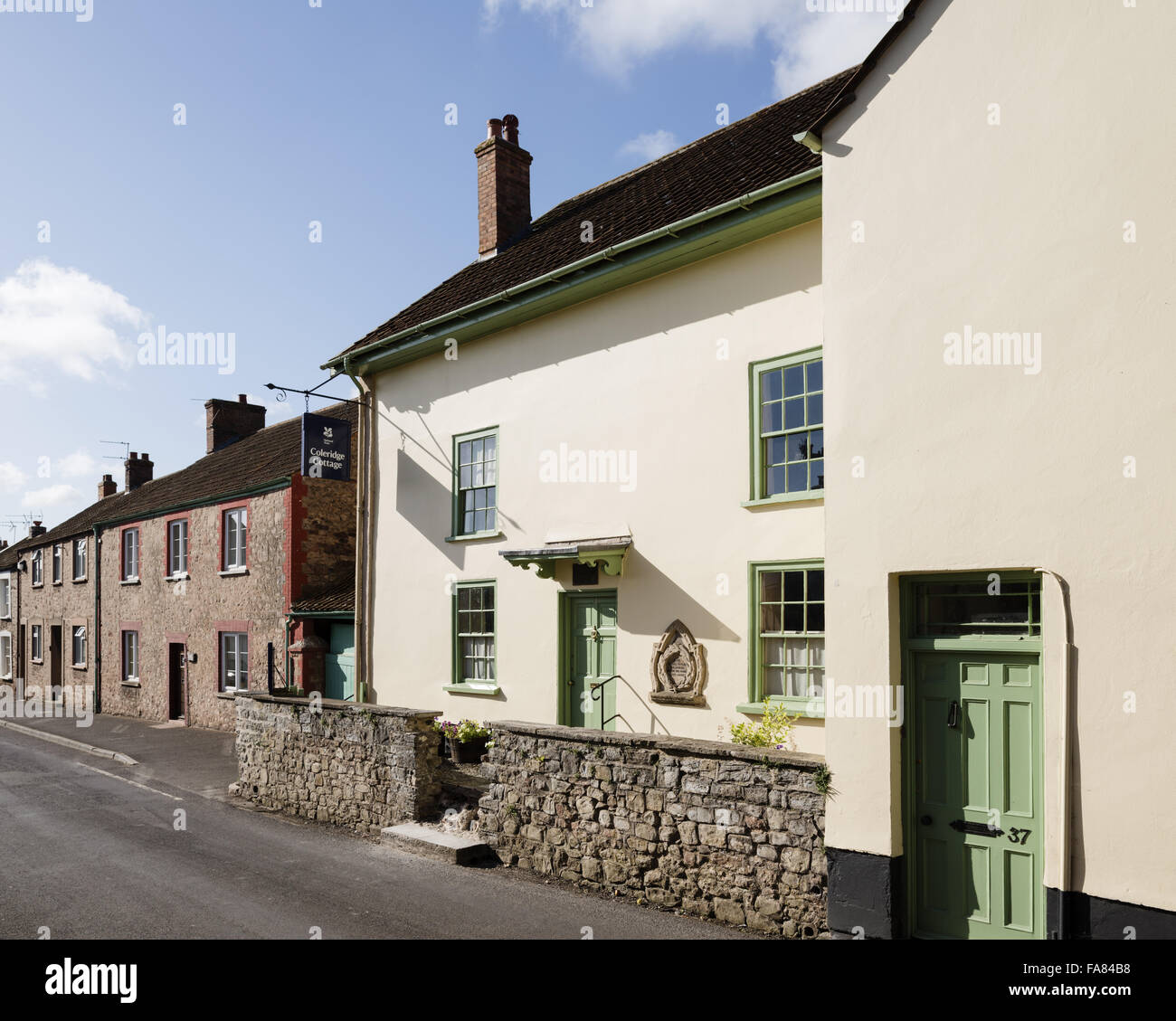 The exterior of Coleridge Cottage, Somerset. Coleridge Cottage is on ...