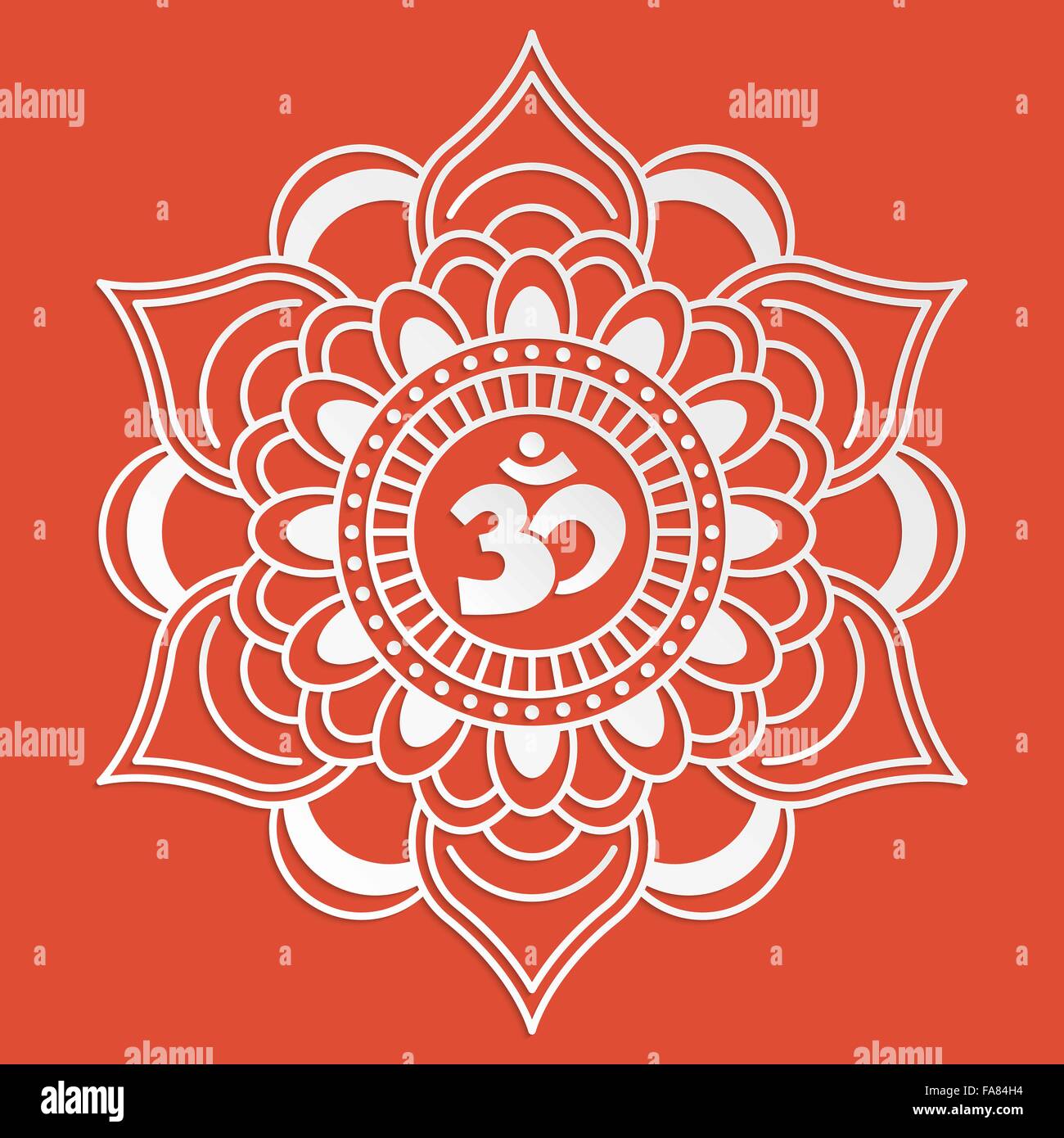 Om symbol with decorative indian ornament Mehndi for your design Stock ...