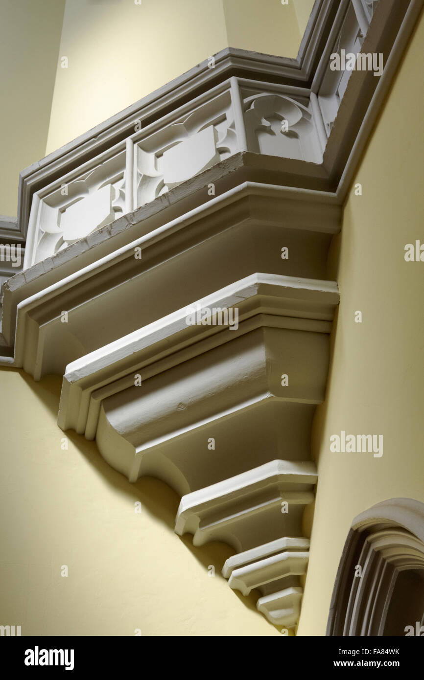 Architectural detail at Wray Castle, Cumbria. The castle was built in ...