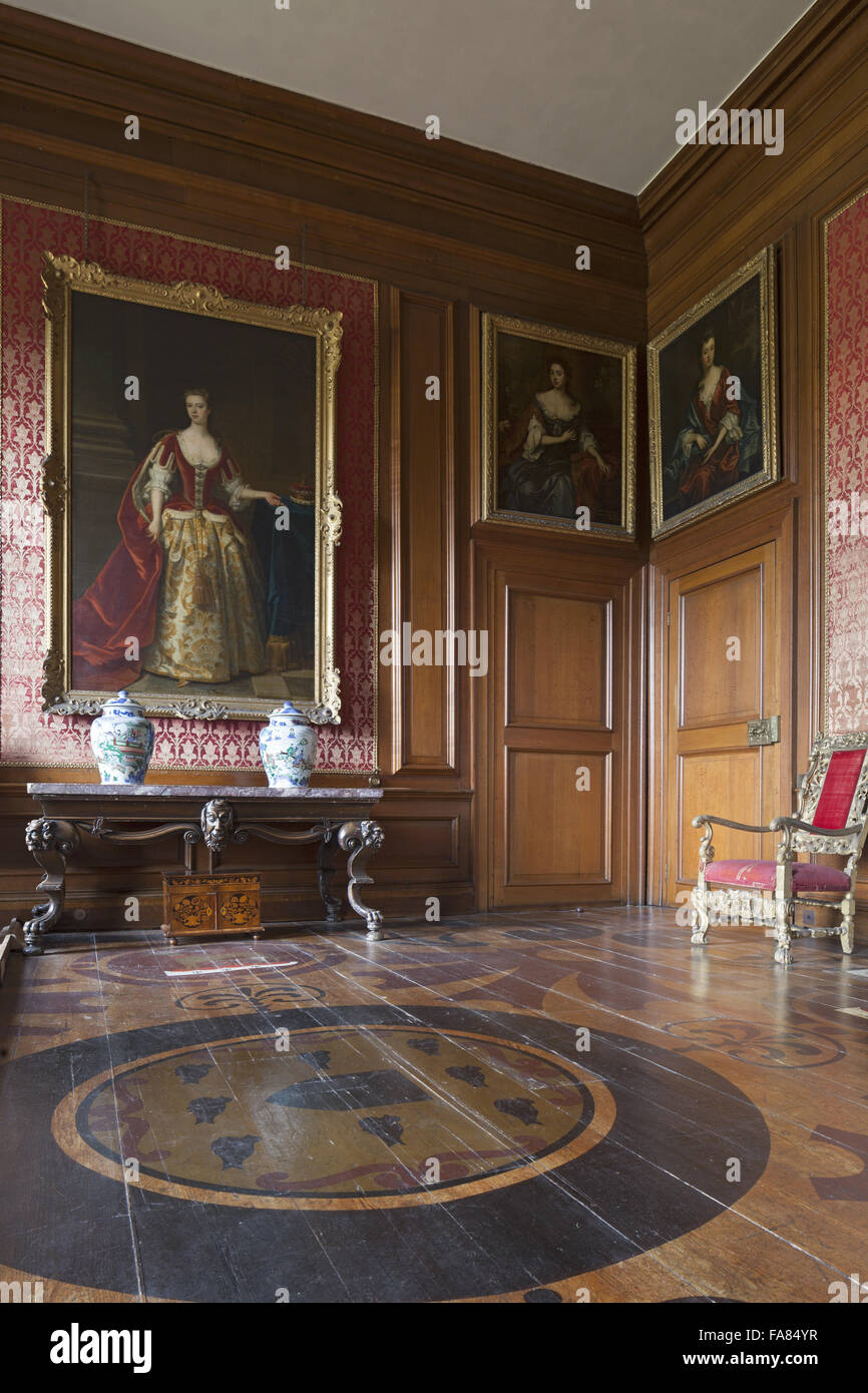 Partial view of the Tyrconnel Room at Belton House, Lincolnshire. The ...