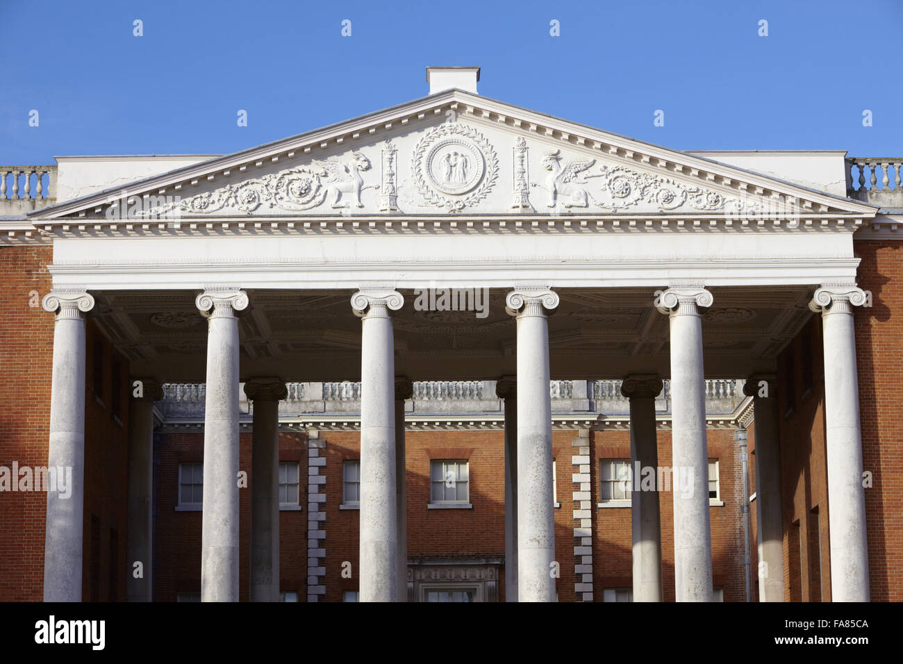 The "transparent" portico on the east front at Osterley, Isleworth ...