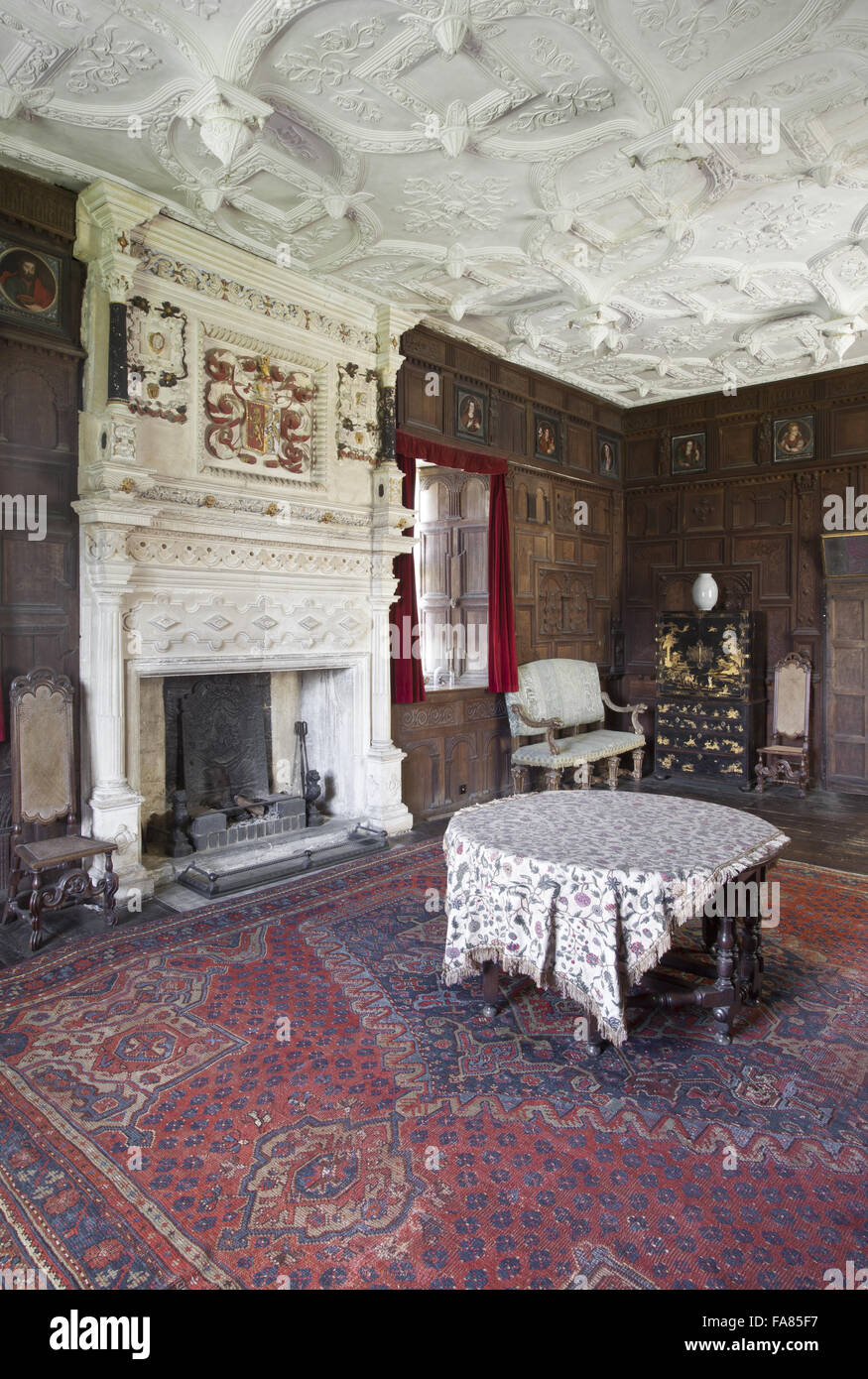 The Great Chamber at Chastleton House, Oxfordshire. The house was built ...