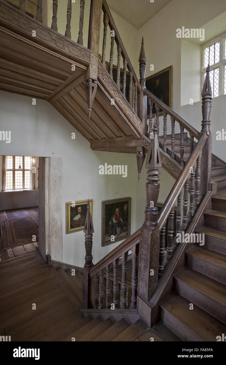 The East Staircase at Chastleton House, Oxfordshire. The East Staircase ...