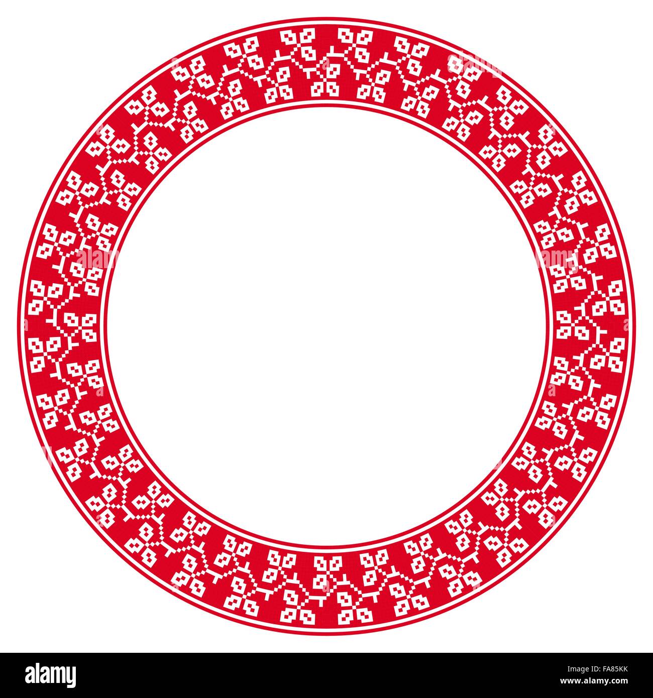 Traditional slavic round embroidery vector hi-res stock photography and ...